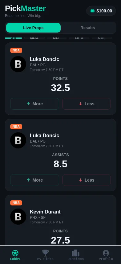 PickMaster Sports