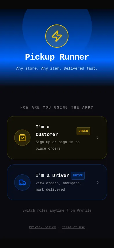 Pickup Runner Mobile