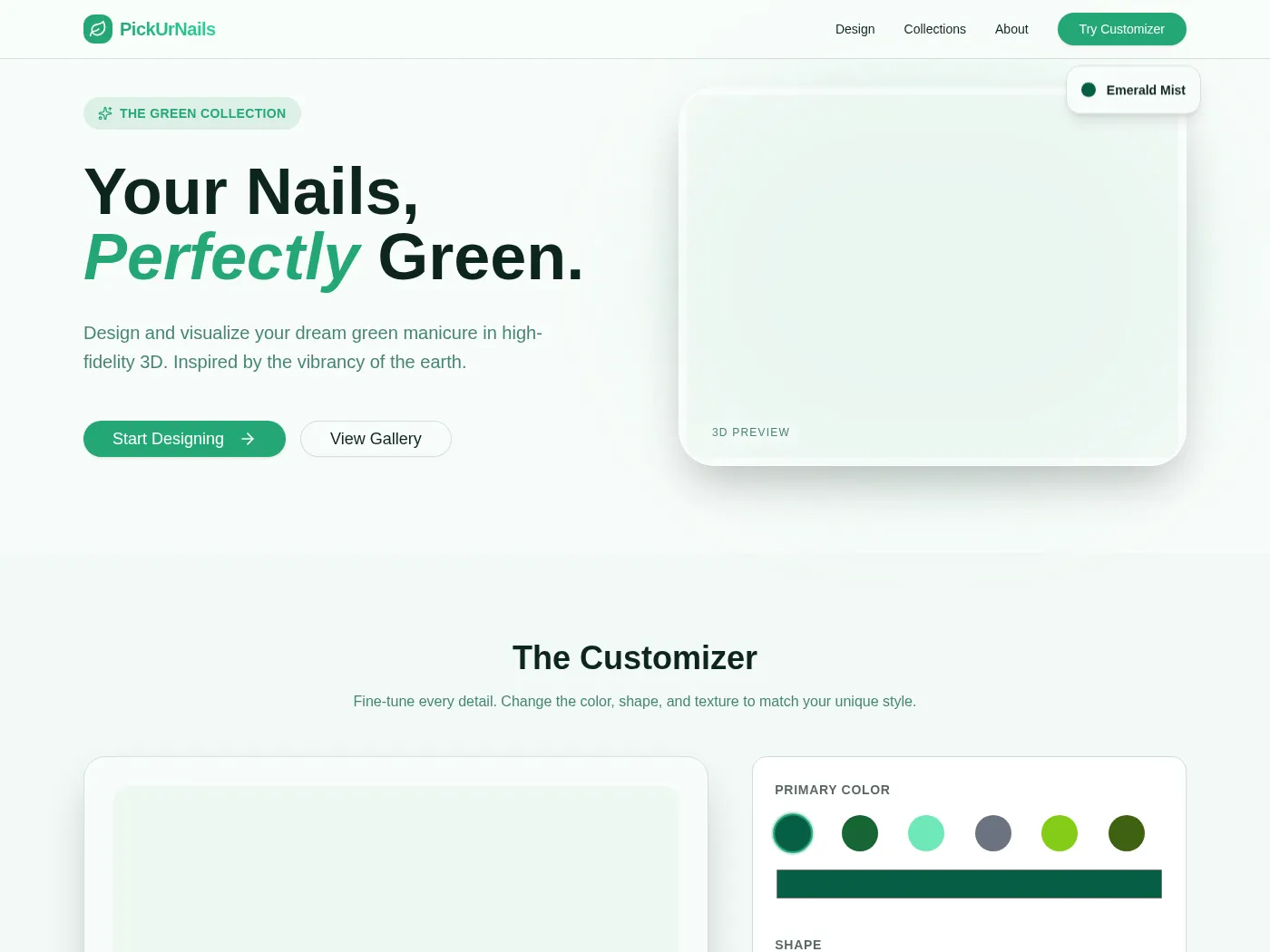 PickUrNails Green
