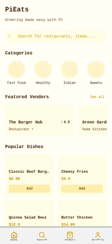 food ordering with pi