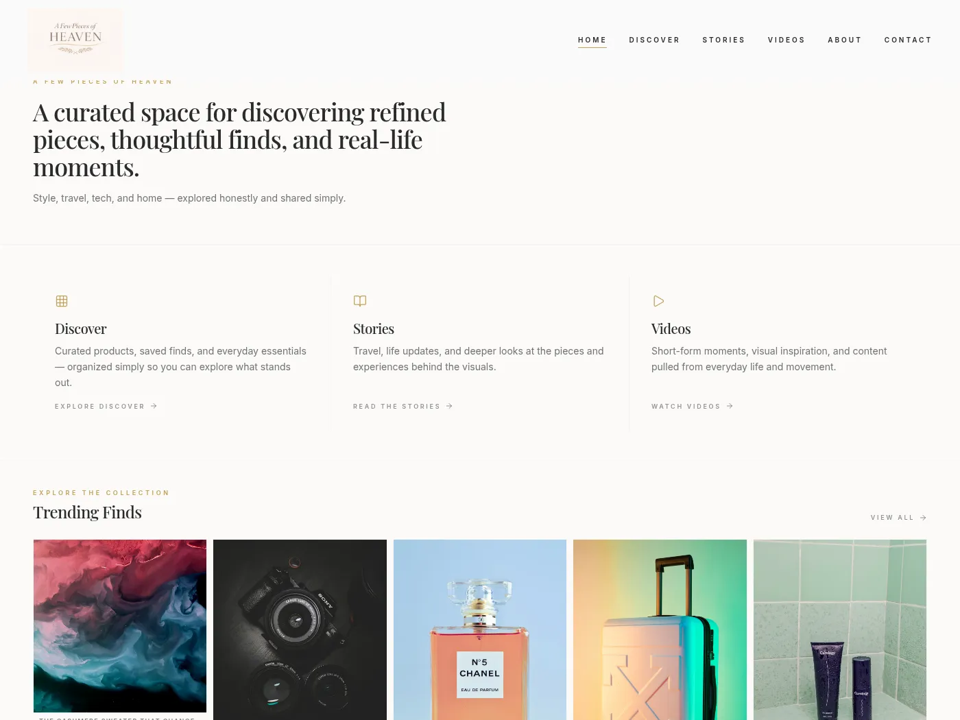 Pieces of Heaven Website