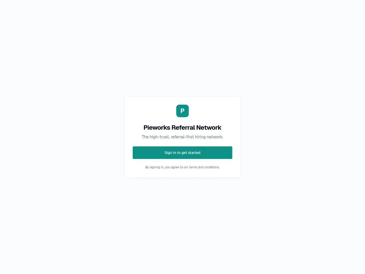 Pieworks Referral Network