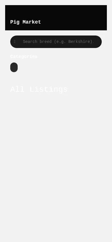Pig Sale Landing Page
