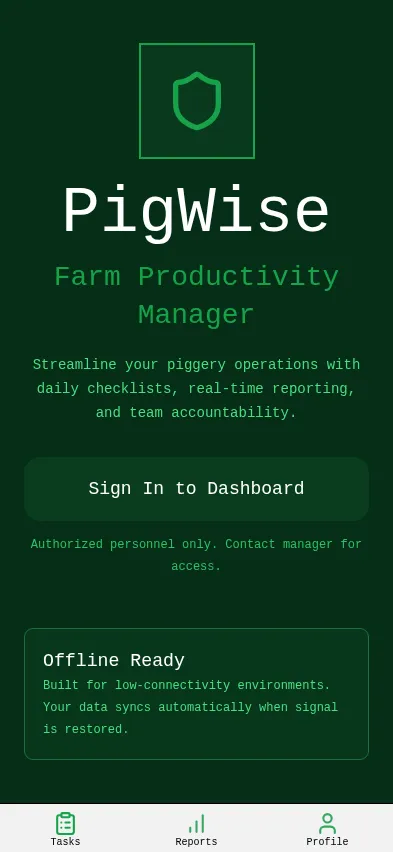 PigFarm Productivity App
