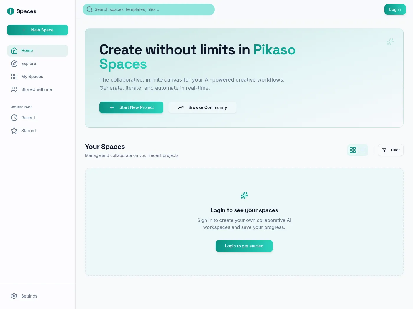 Pikaso Spaces Clone