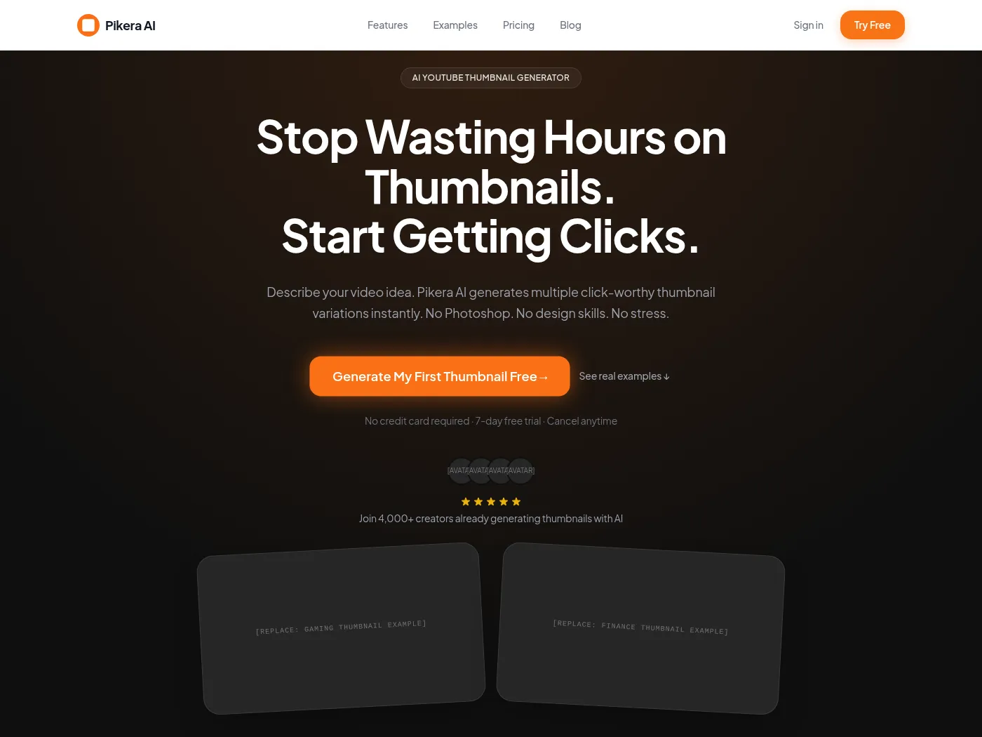 Pikera AI Homepage