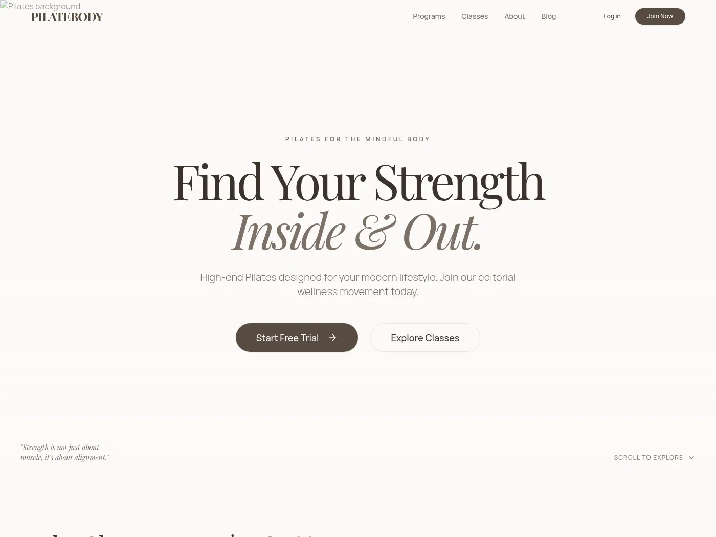 PilateBody Wellness Website