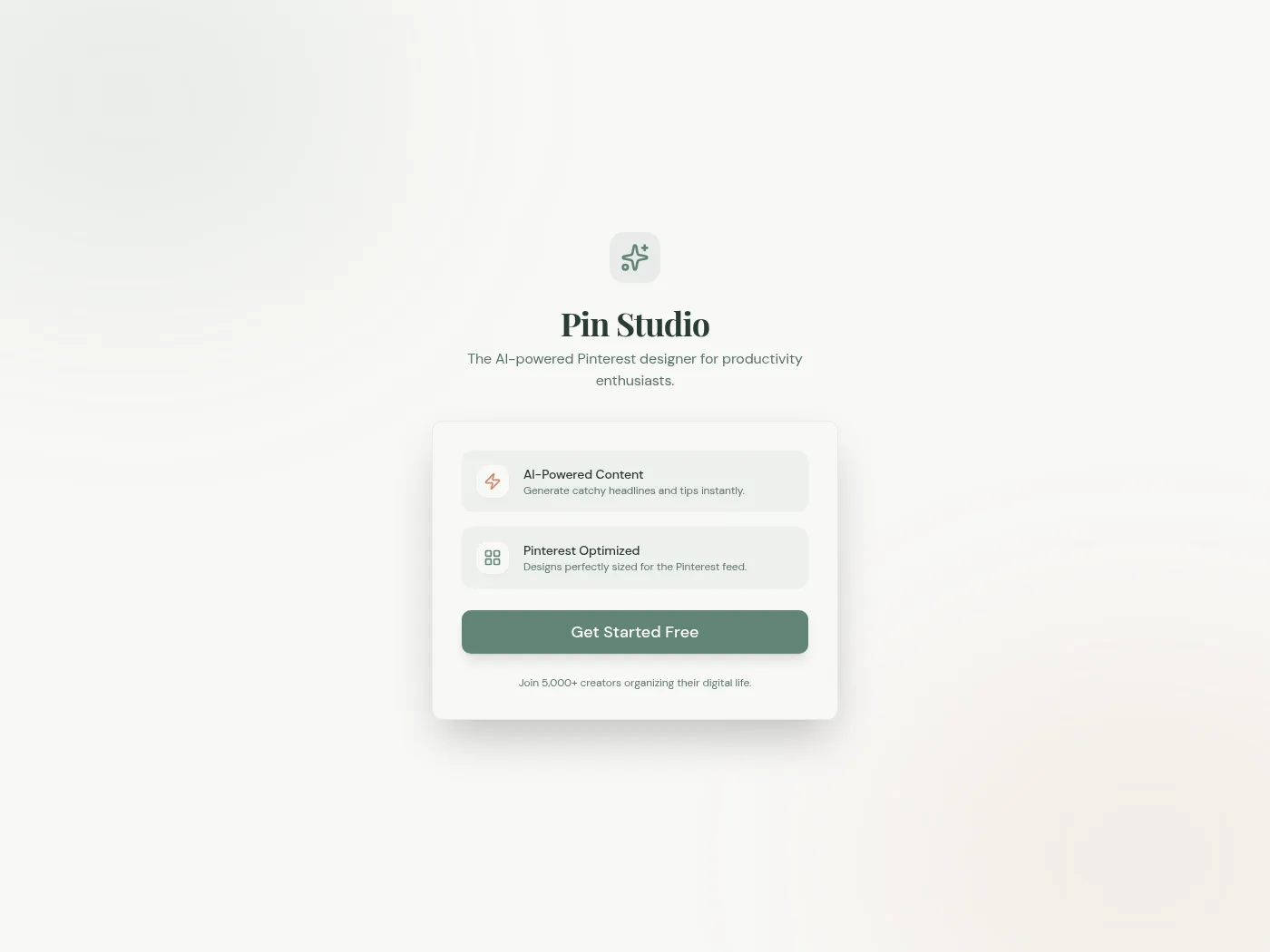 Pin Organizer Studio