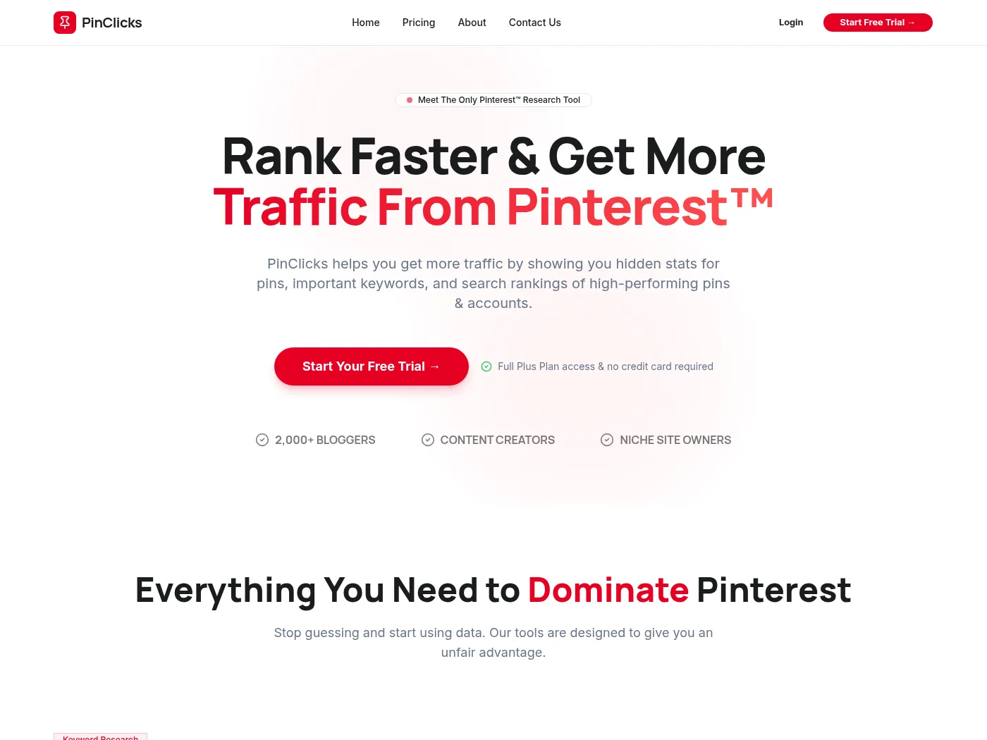 PinClicks Clone