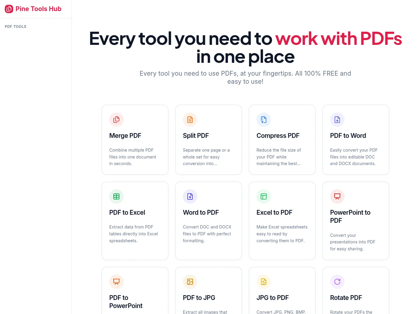Pine Tools Hub: The Ultimate SEO-Optimized PDF Toolkit