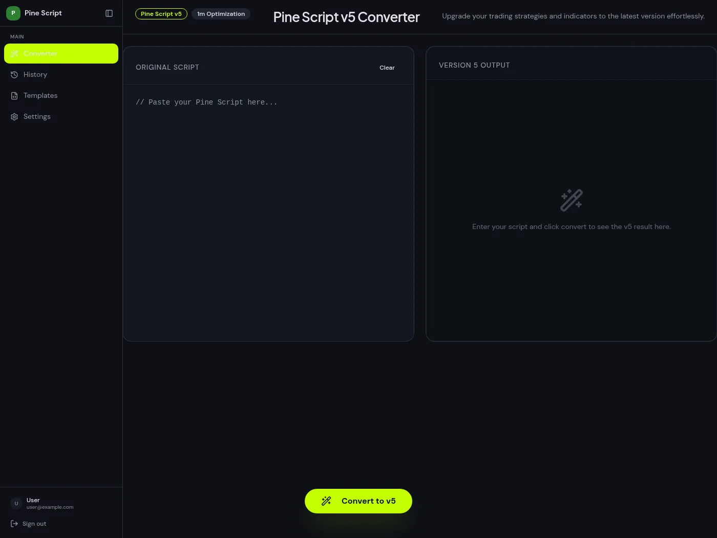 Pine Script Converter