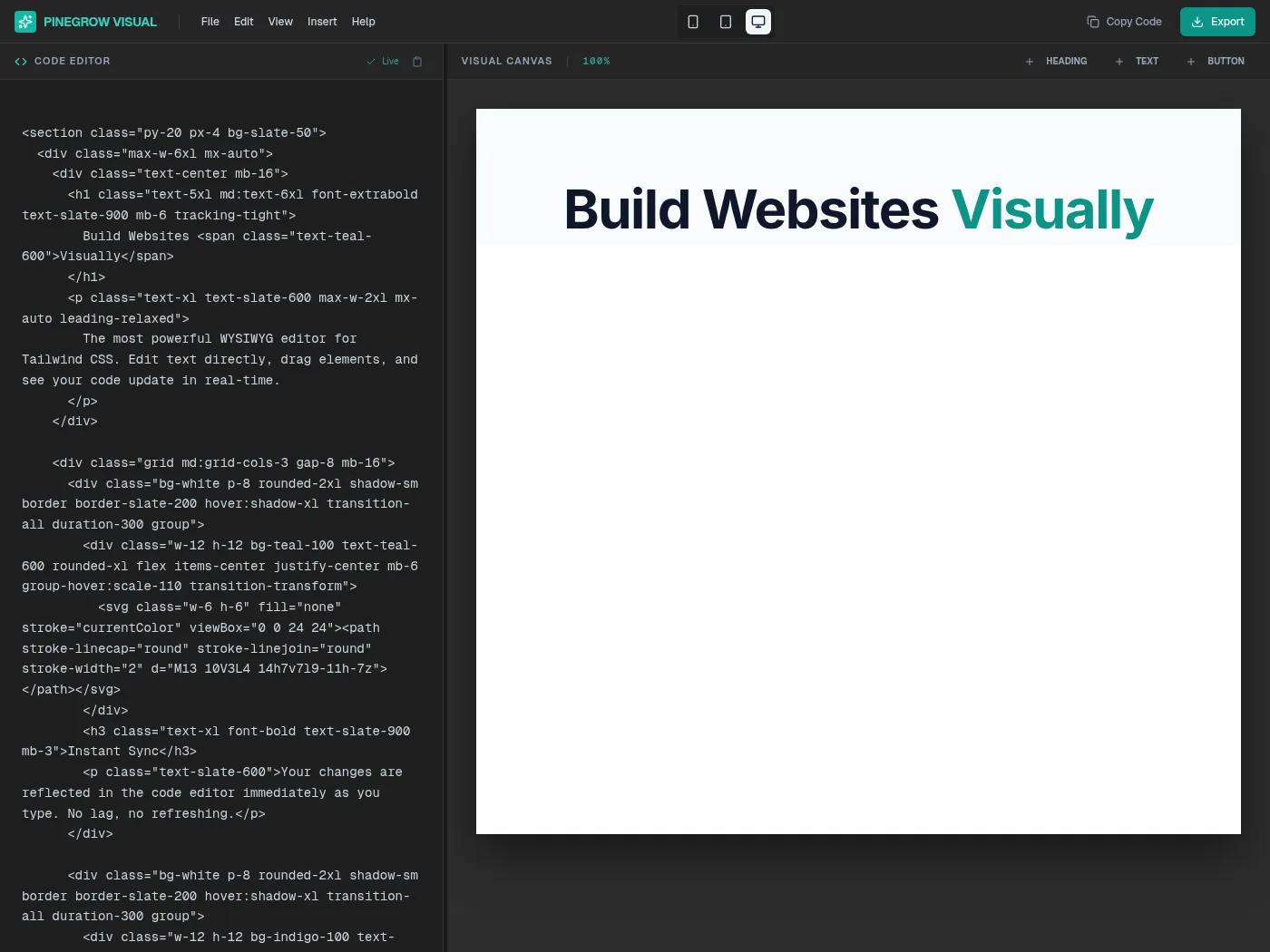Pinegrow Visual HTML Editor