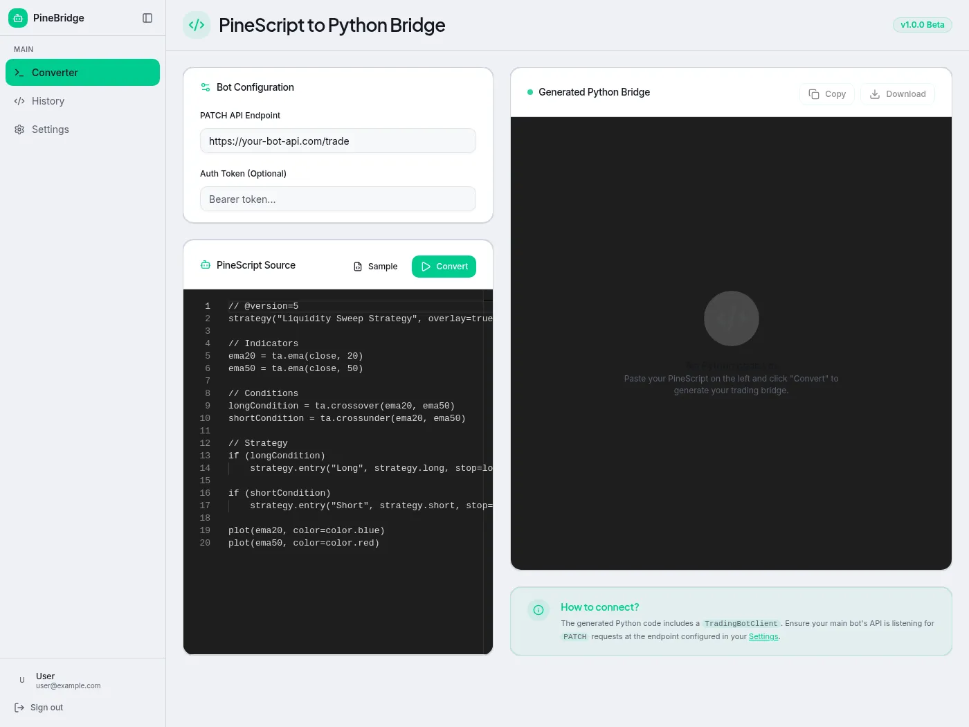 PineScript To Python Bridge