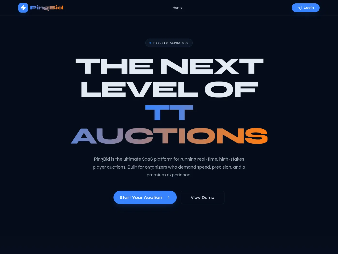 PingBid Auction Platform