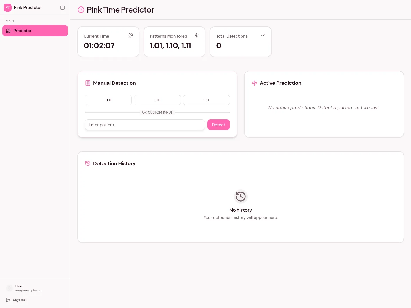Pink Time Predictor