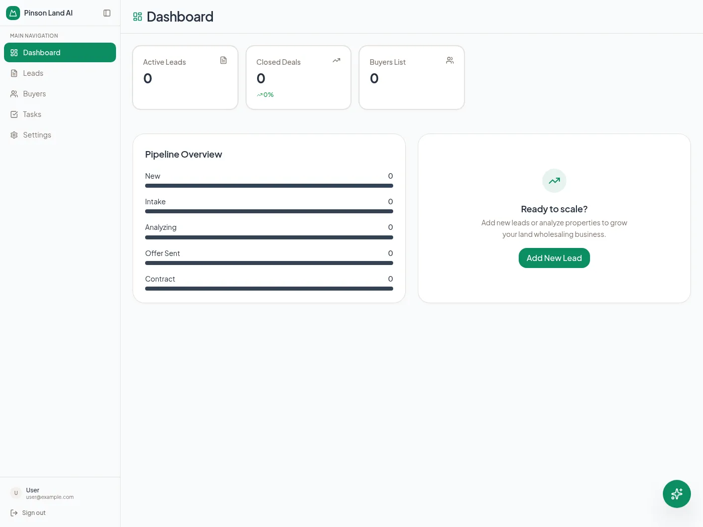 Pinson Land AI CRM