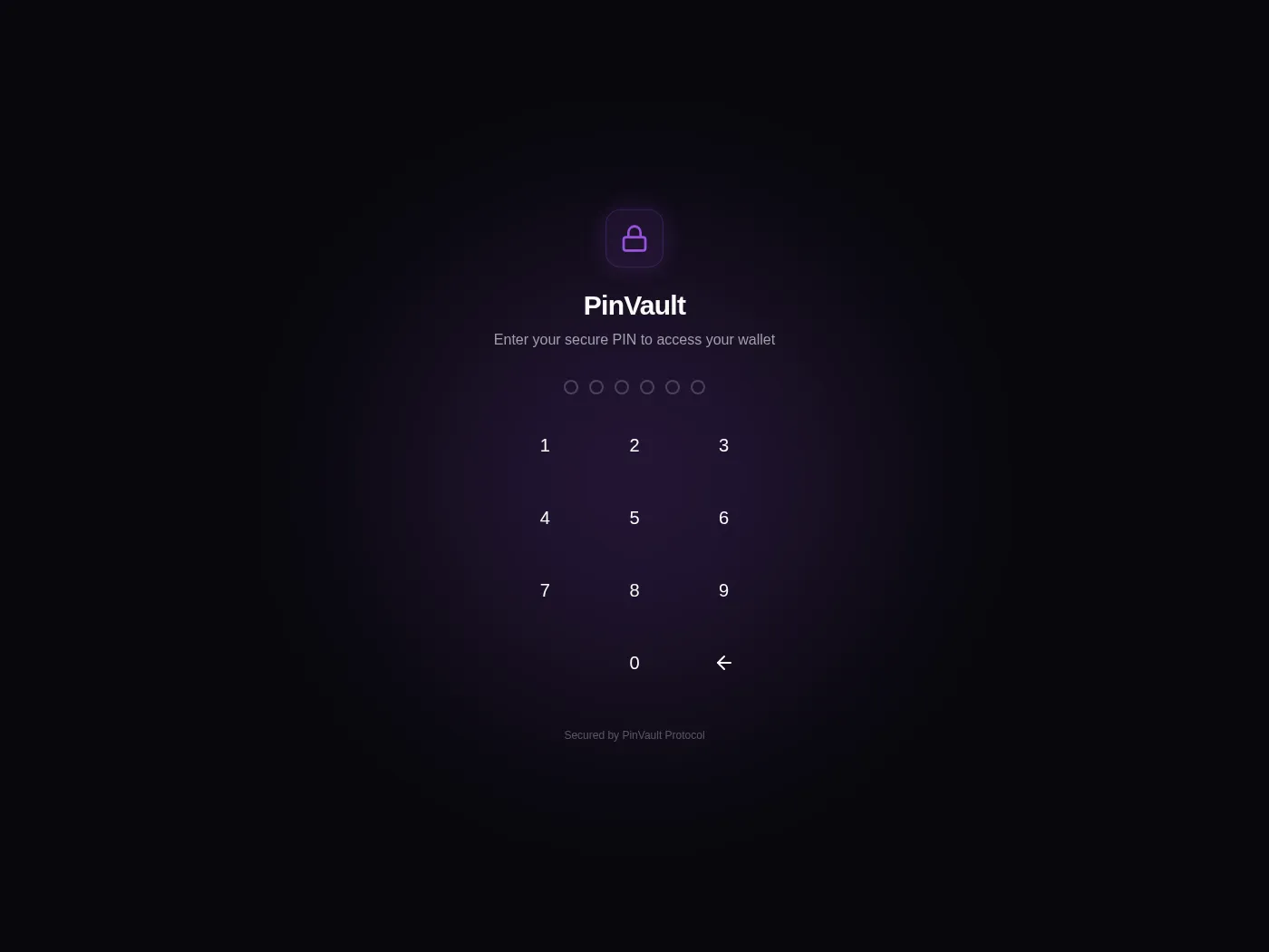 PinVault Crypto Wallet