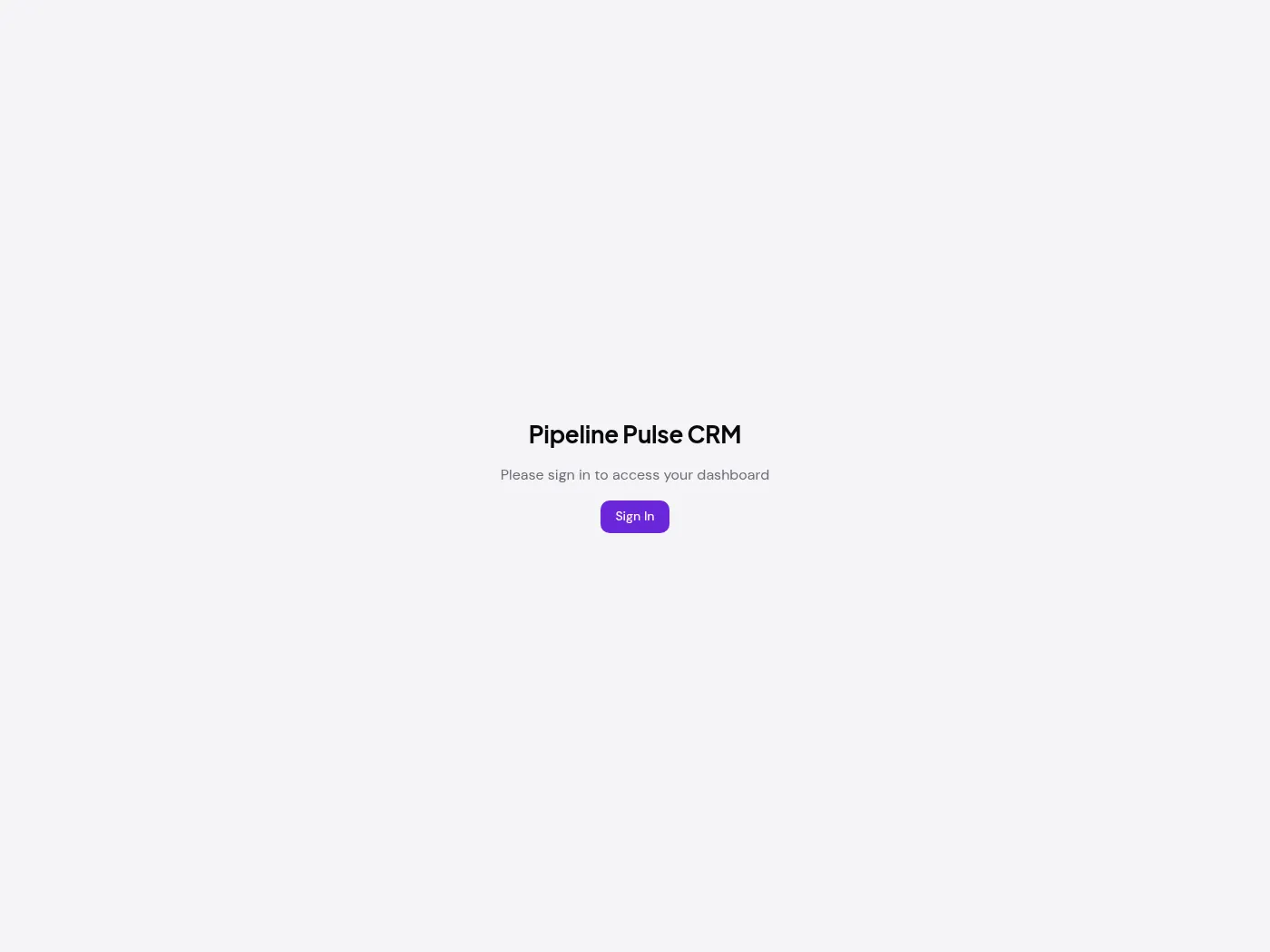 Pipeline Pulse CRM