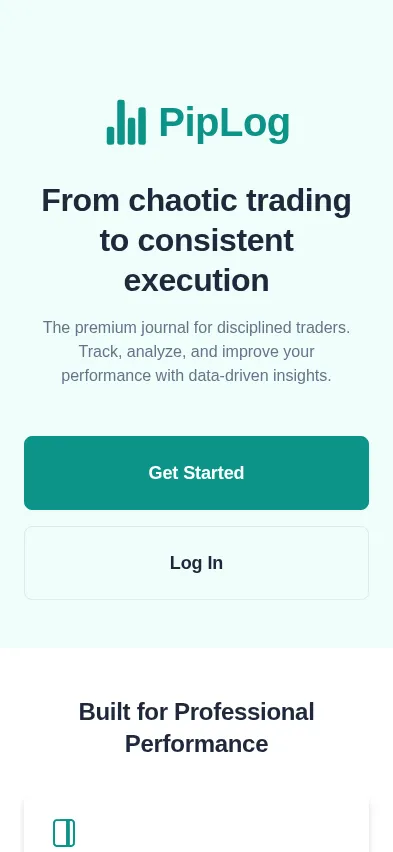 PipLog Trader Journal