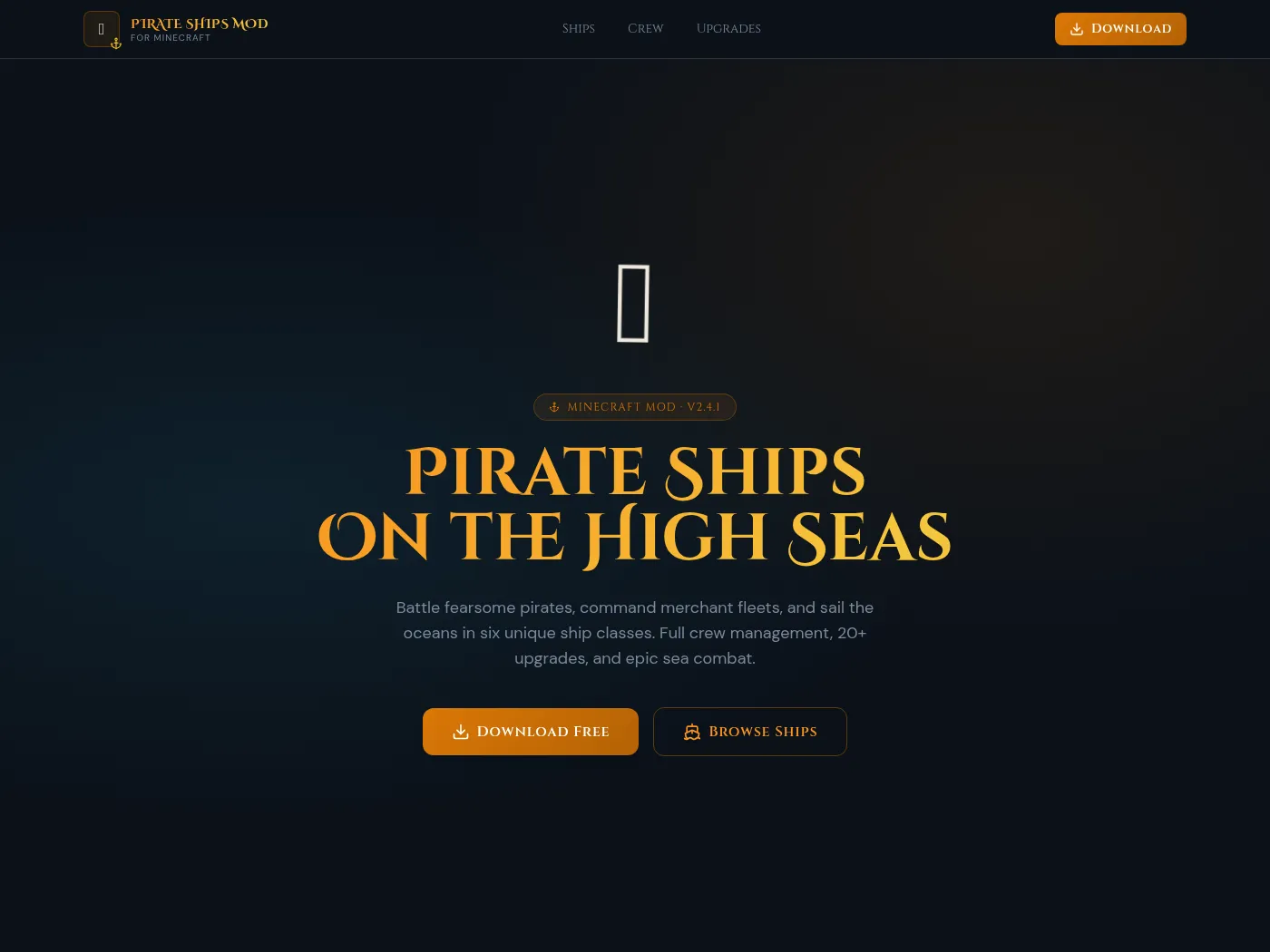 Pirate Ships Mod