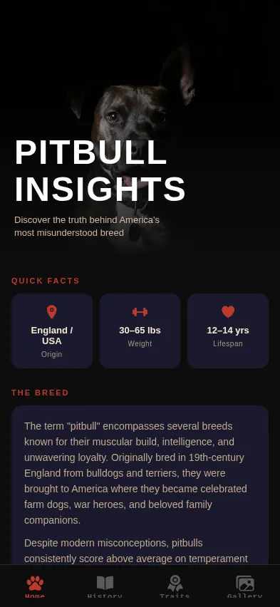 Pitbull Insights App