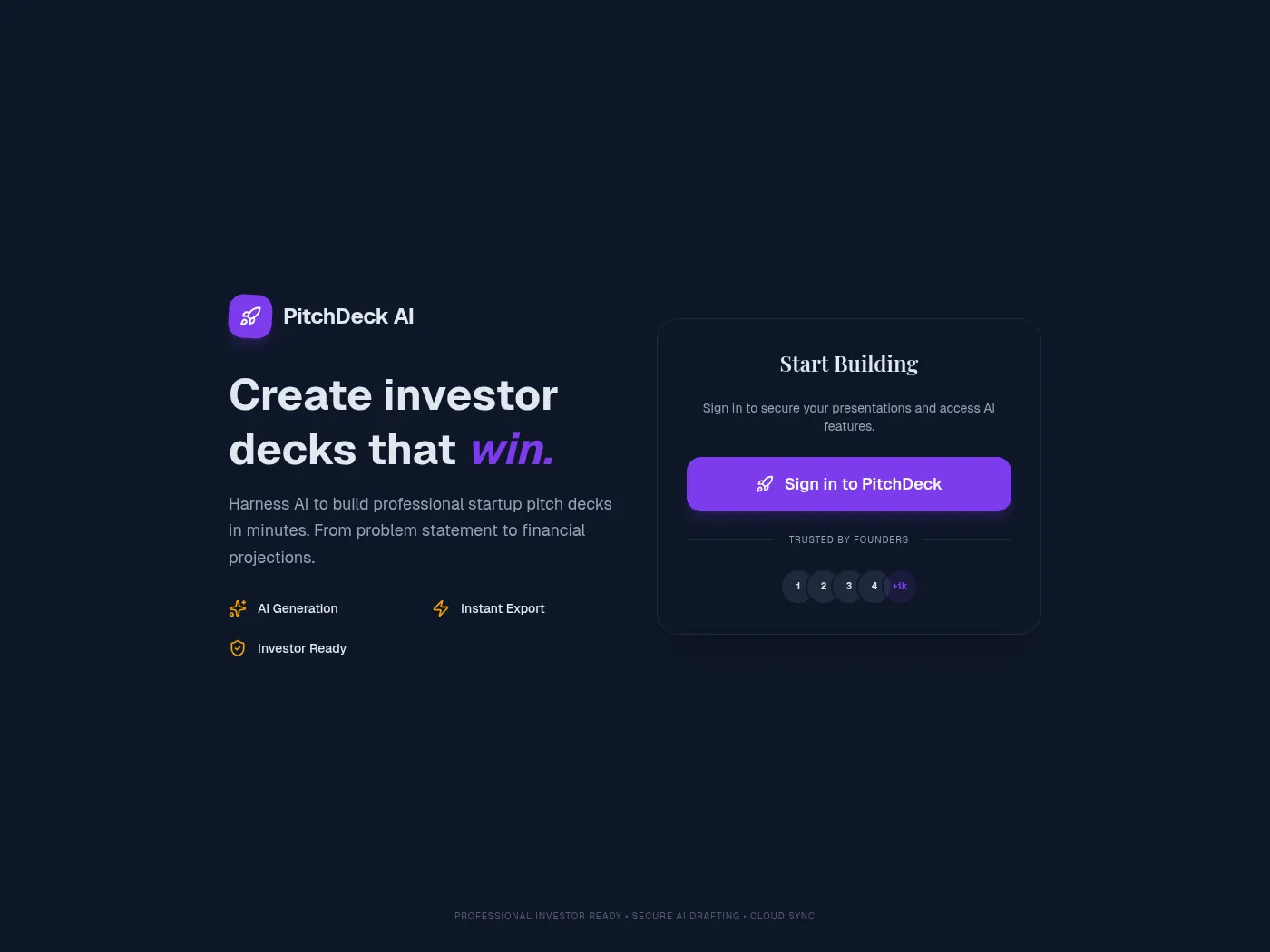 Startup Pitch Deck Creator