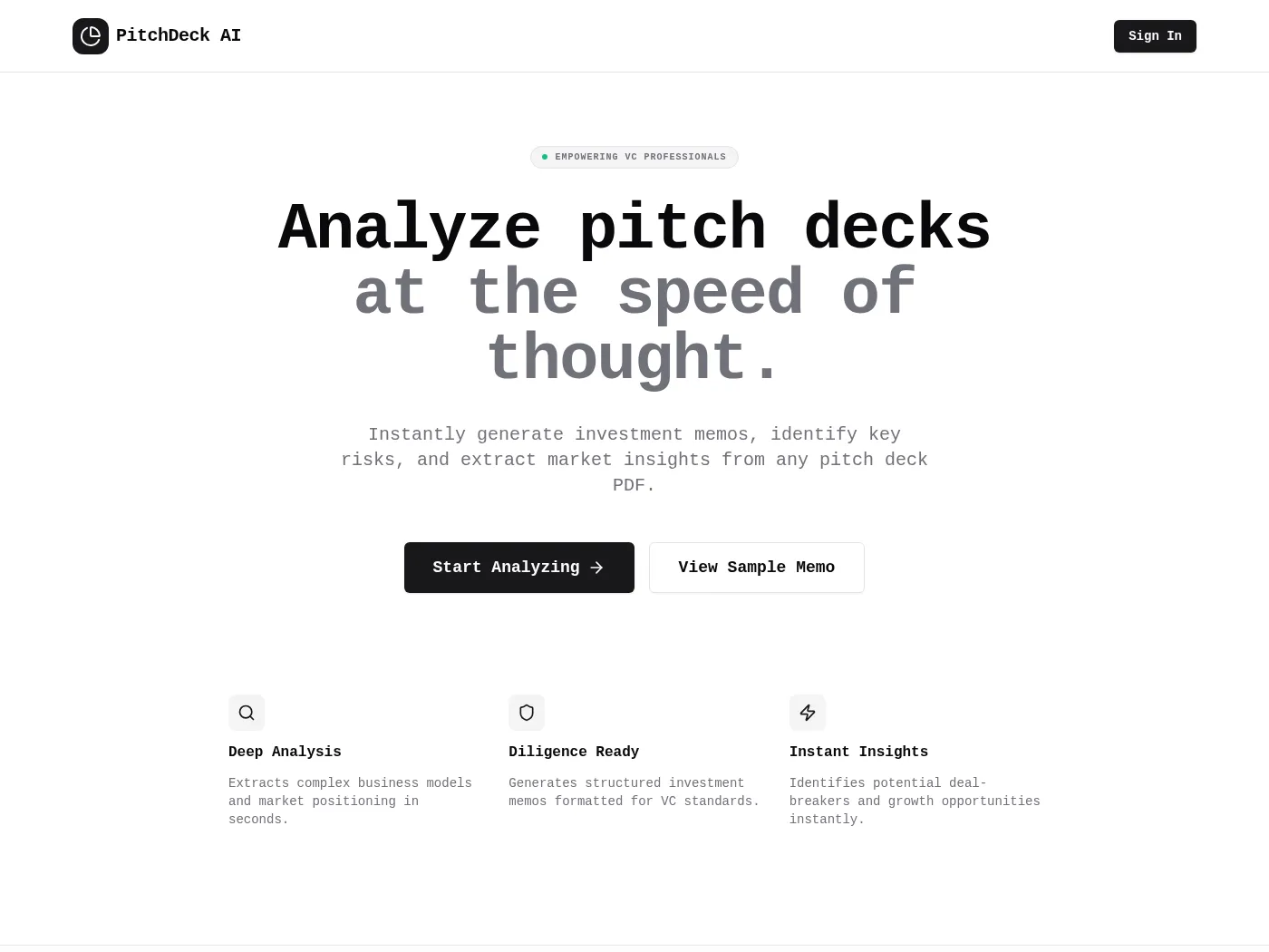 PitchDeck Analyzer