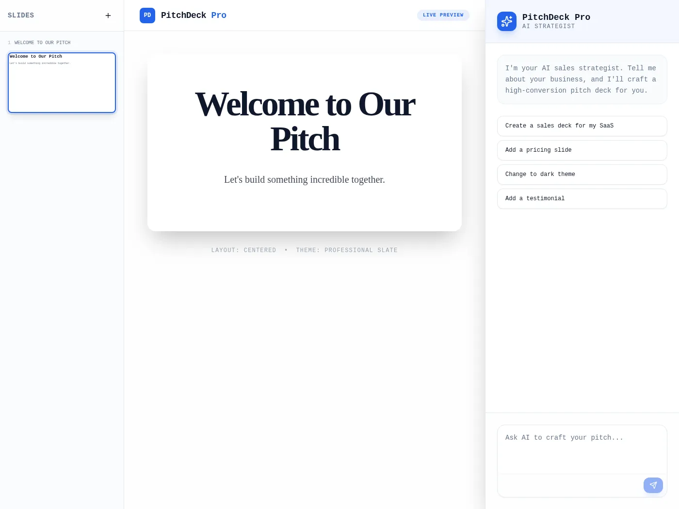 PitchDeck Pro
