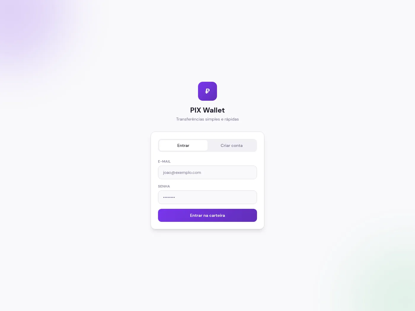 PIX Wallet Web