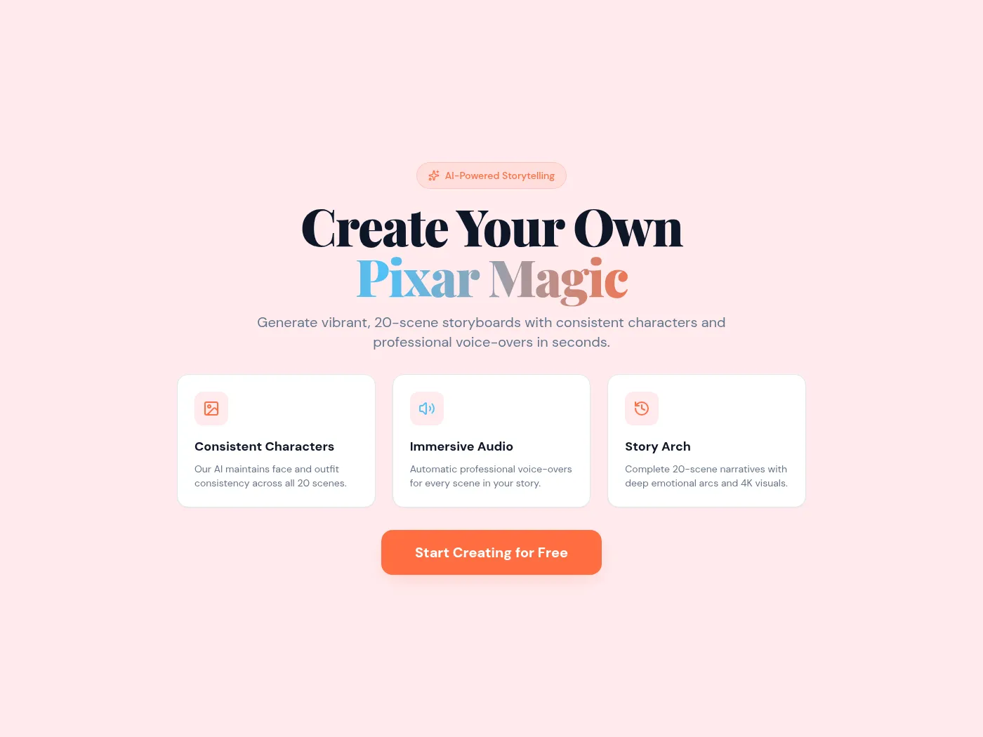 Pixar Story Image Generator