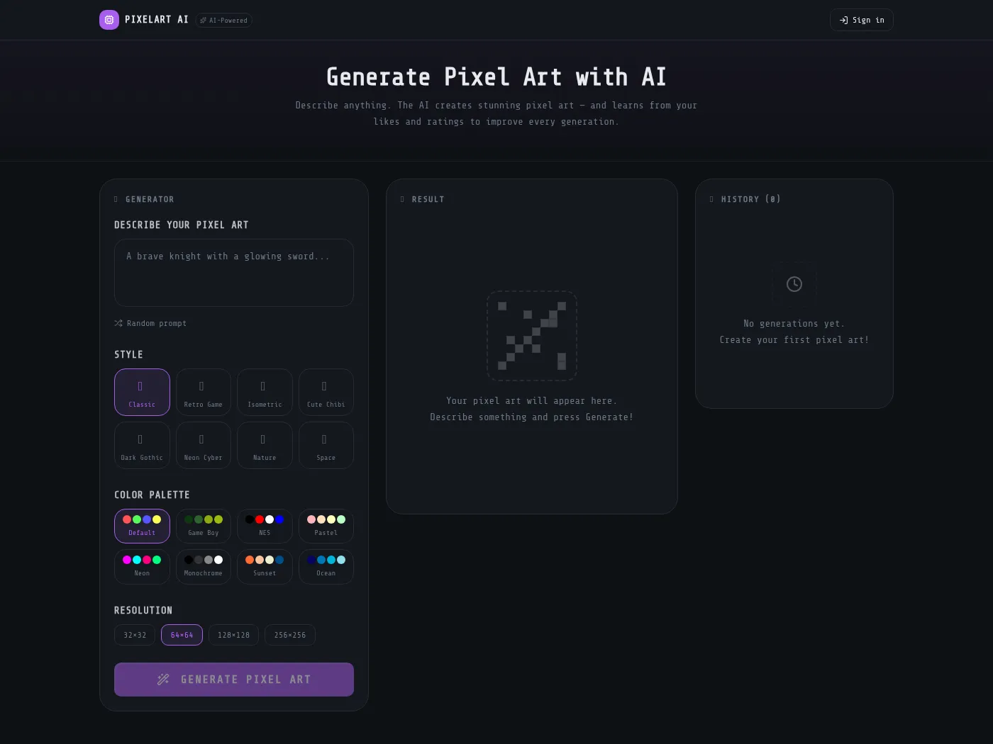 PixelArt AI Creator