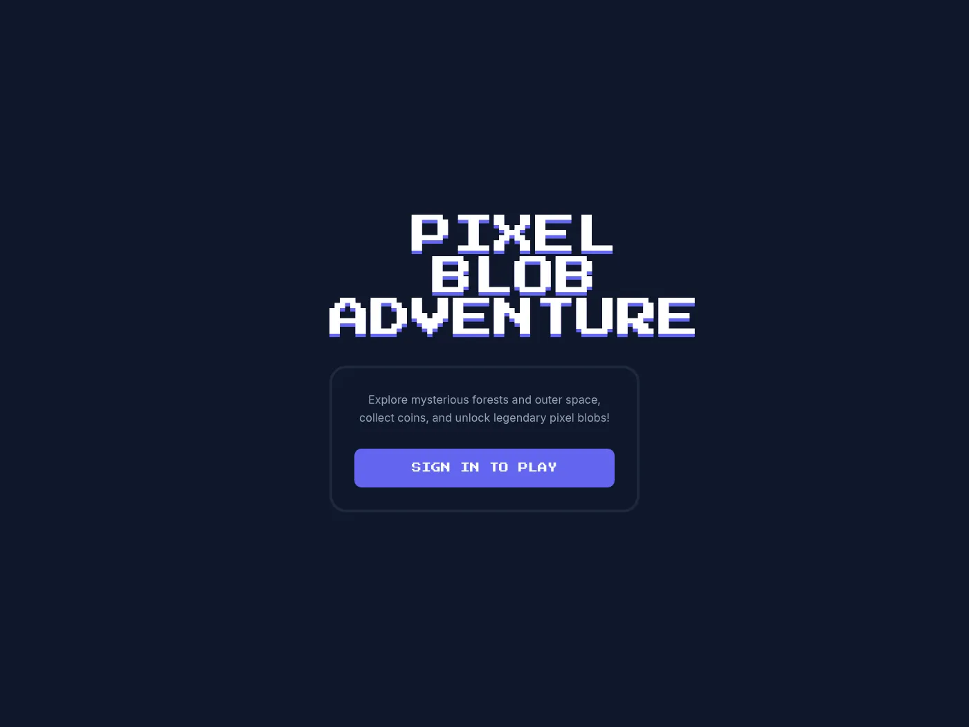Pixel Blob Adventure
