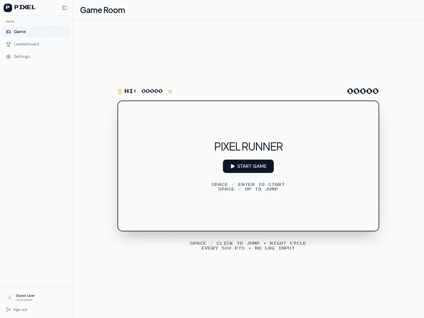 Pixel Runner Game