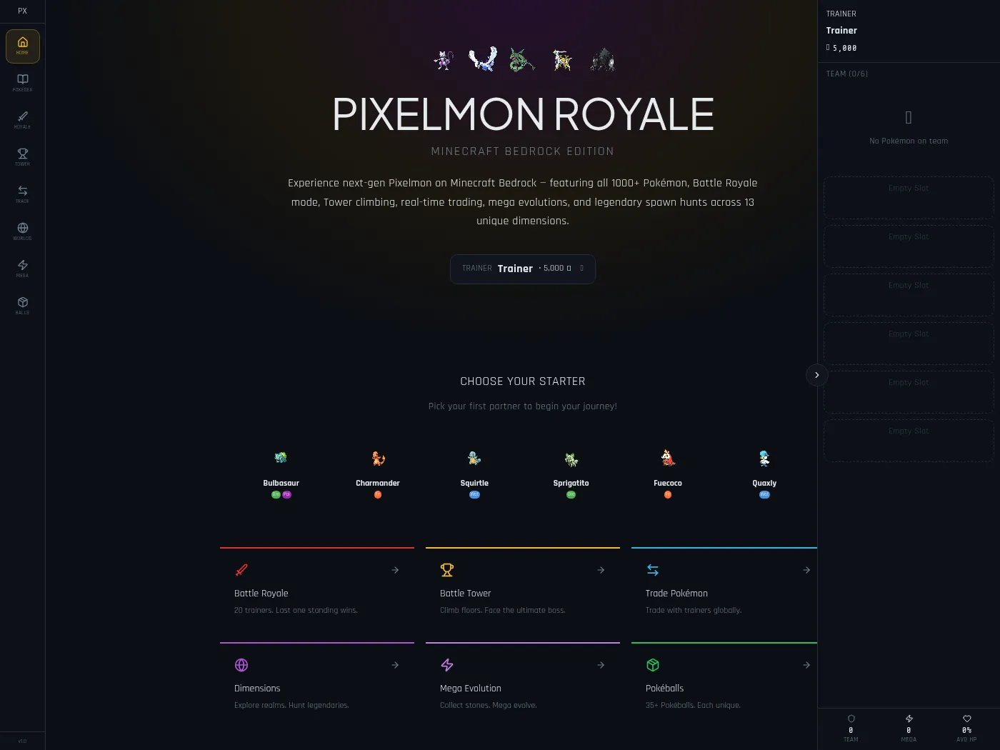 Pixelmon Royale Platform