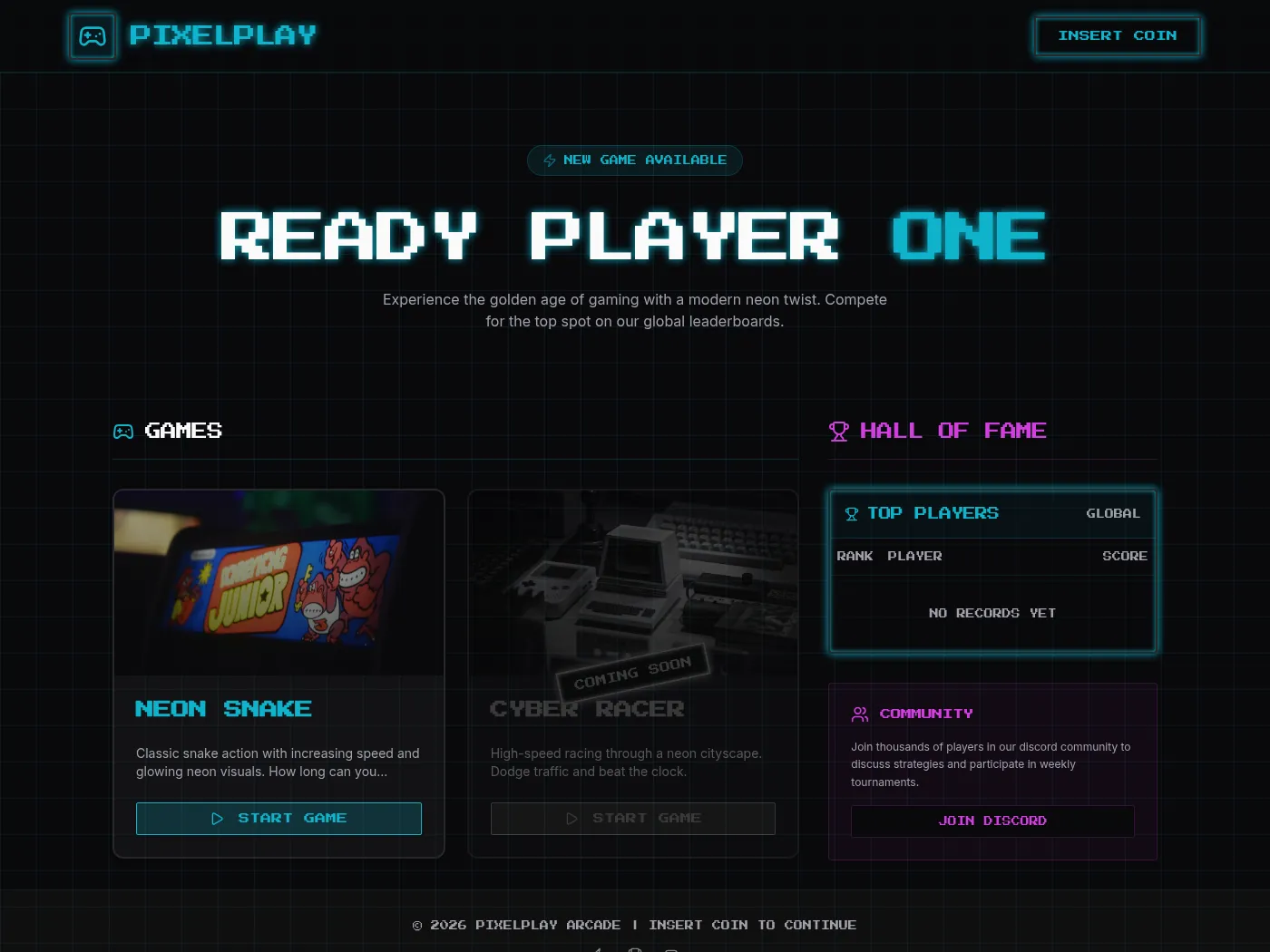 PixelPlay Arcade
