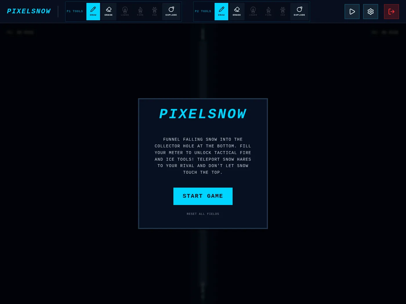 PixelSnow: 3D Snowfall Duel