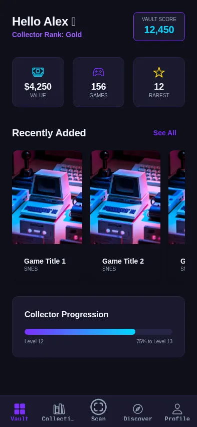 PixelVault Game Collector