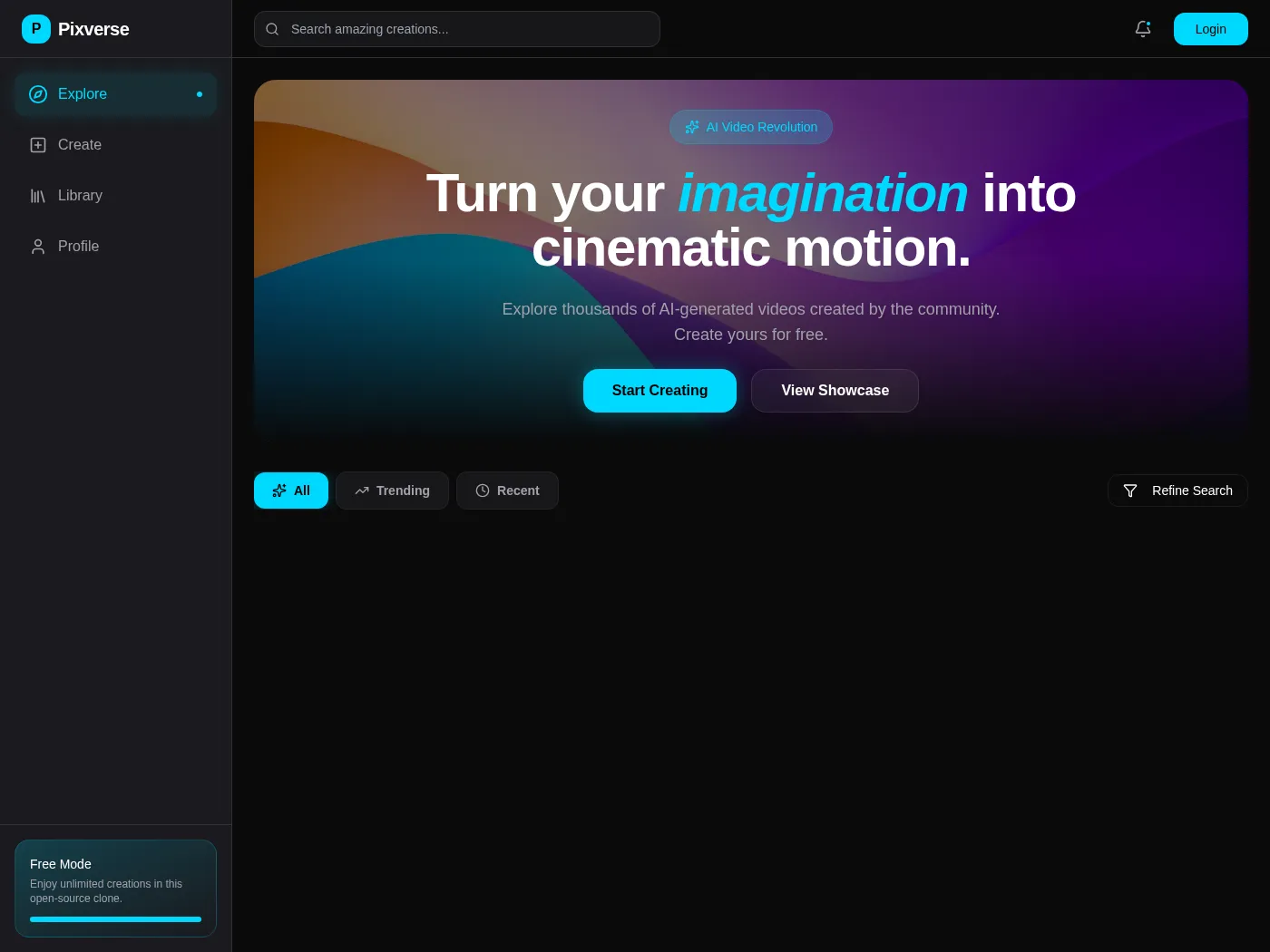 Pixverse Free Clone