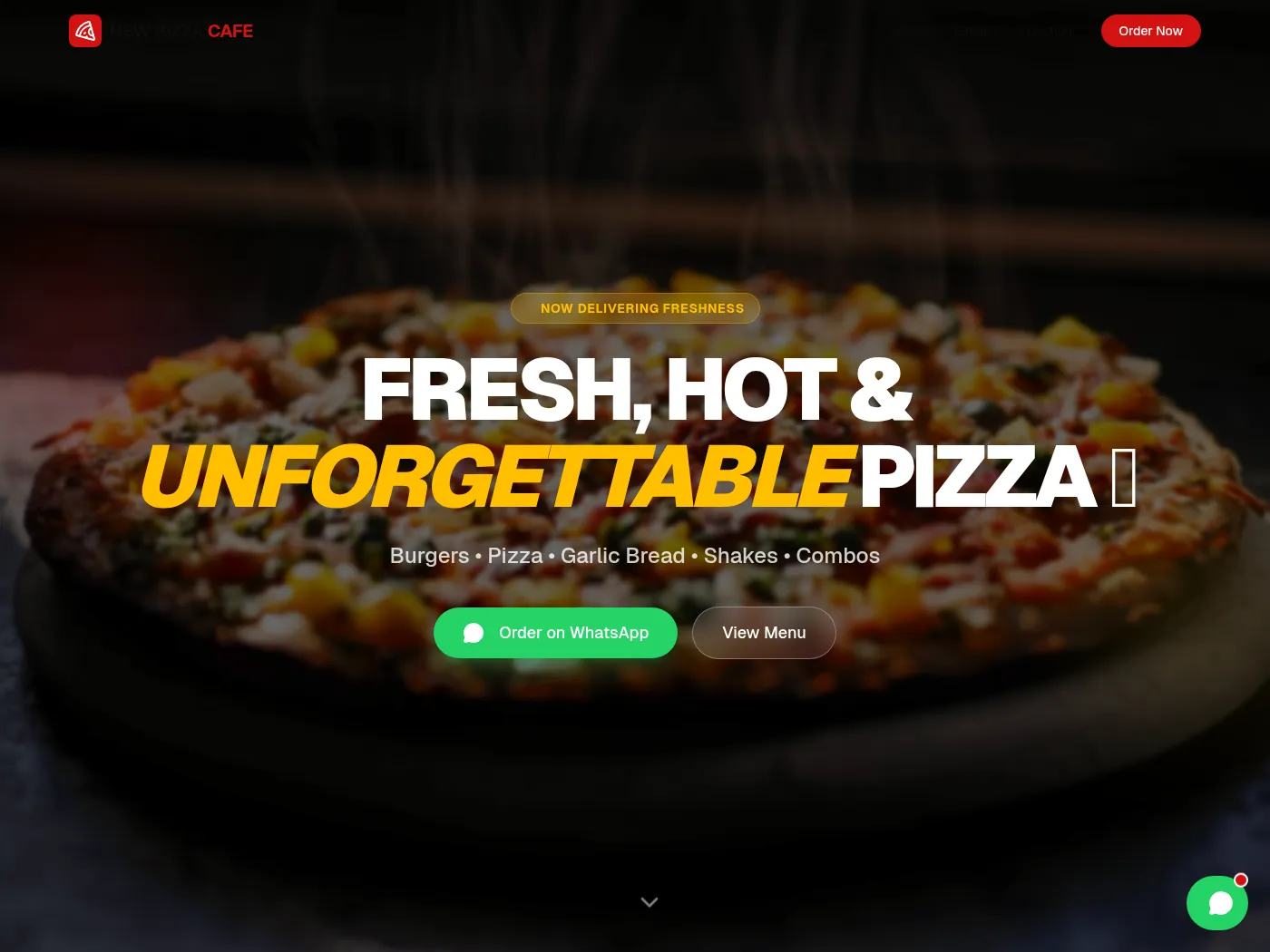 New Pizza Cafe Website
