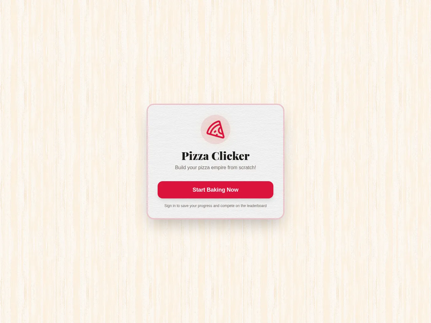 Pizza Clicker Game