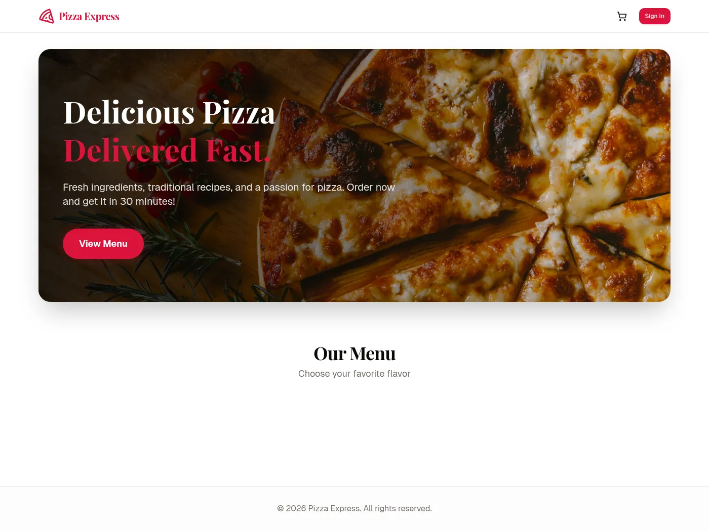 Pizza Express Web
