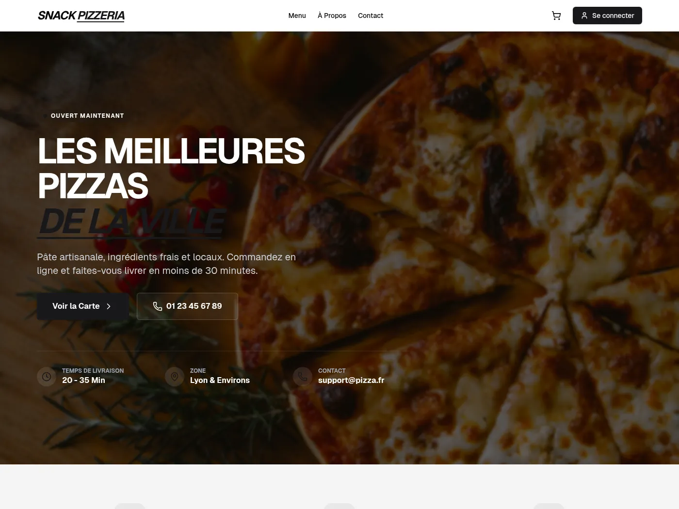 Snack Pizzeria Orders