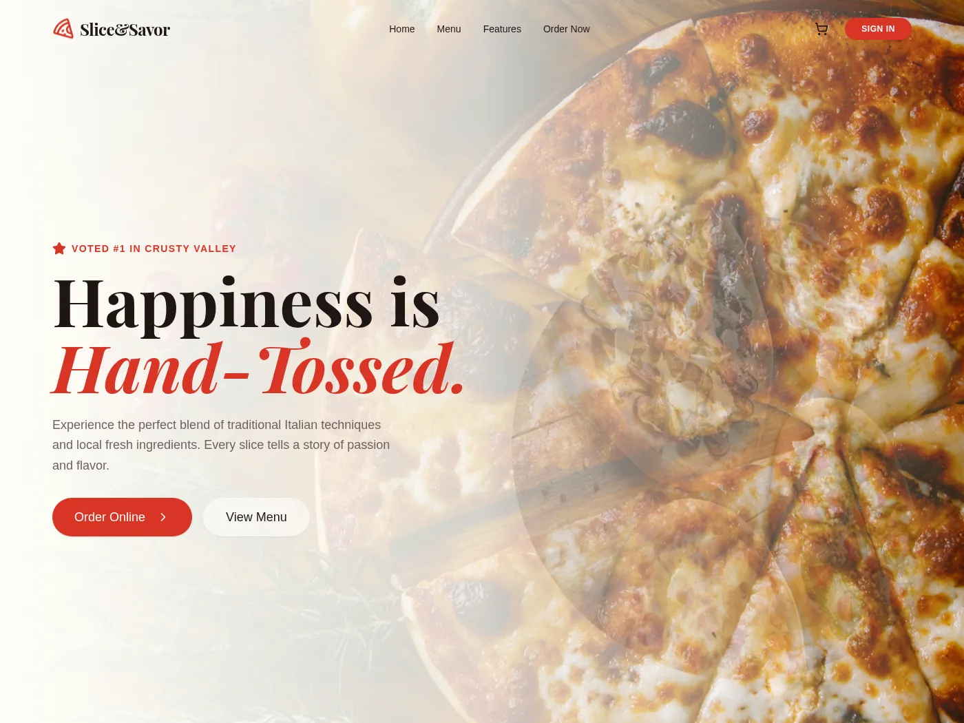 Pizza Ordering Website