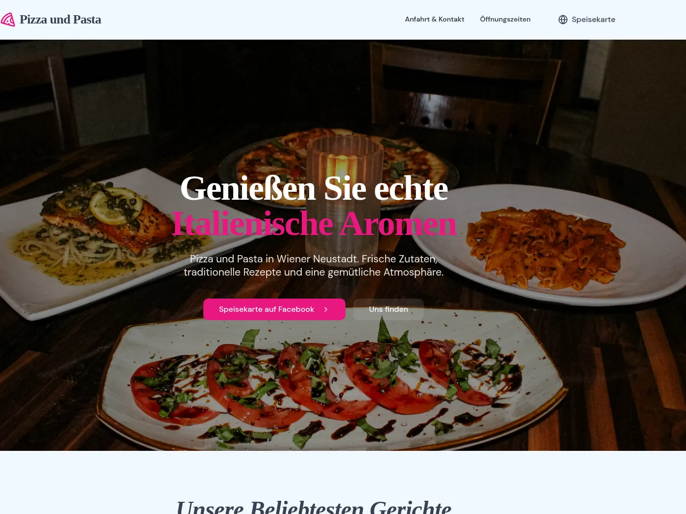 Pizza und Pasta Web
