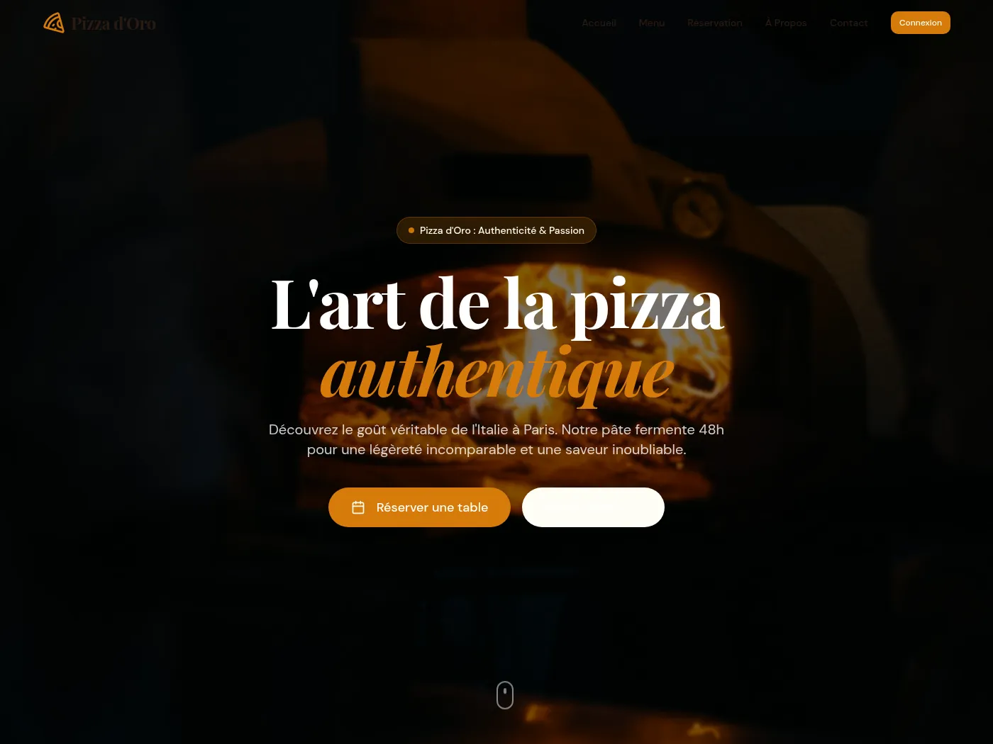 Pizza Réservation Site