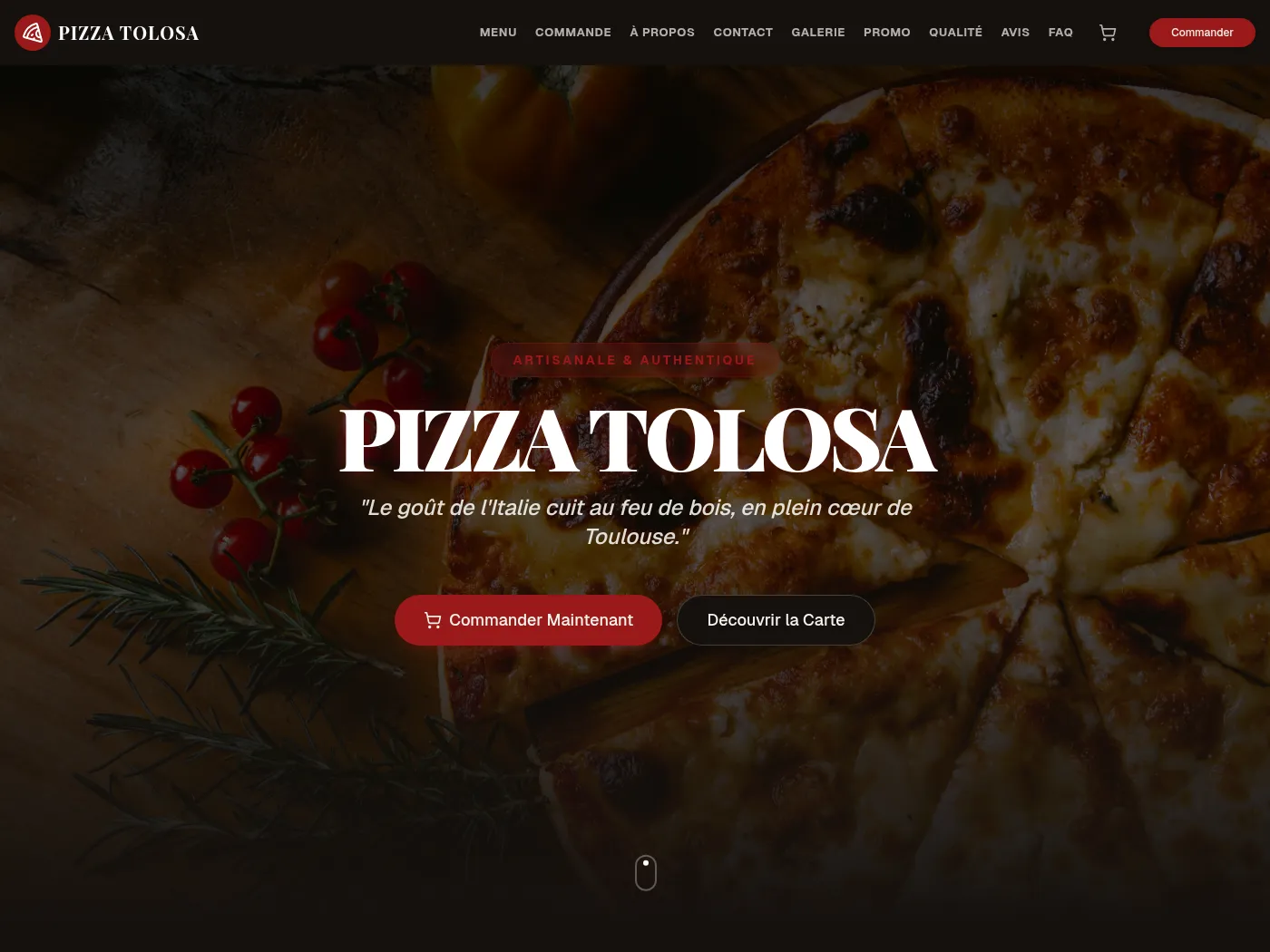 Pizza Tolosa Web Experience