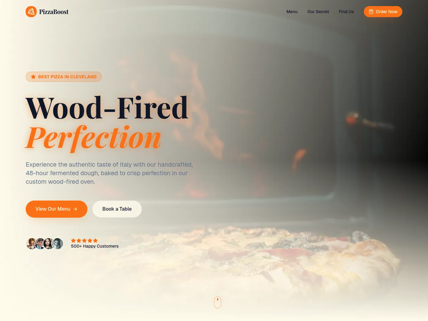 PizzaBoost Webpage