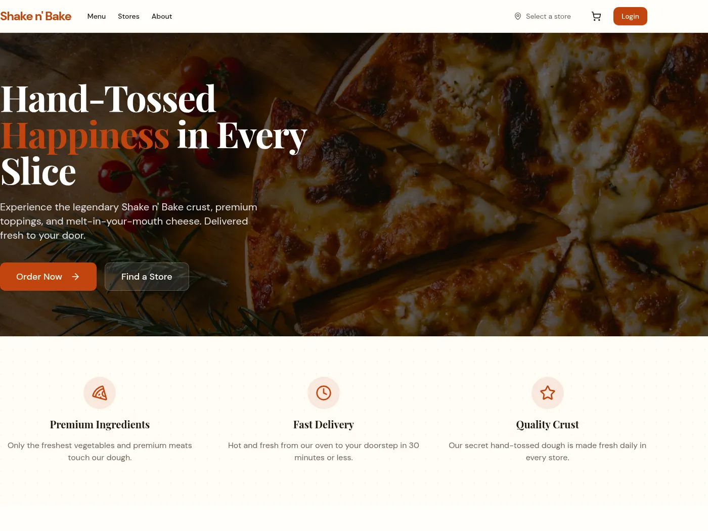 Shake n' Bake Pizza Site