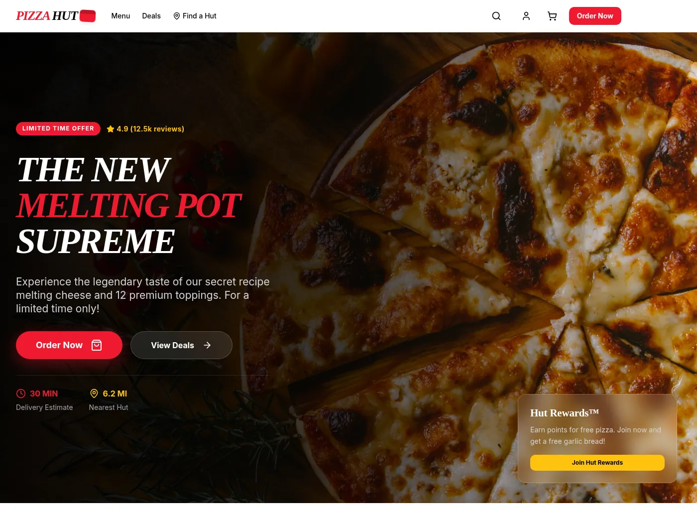 PizzaHut Pro Website