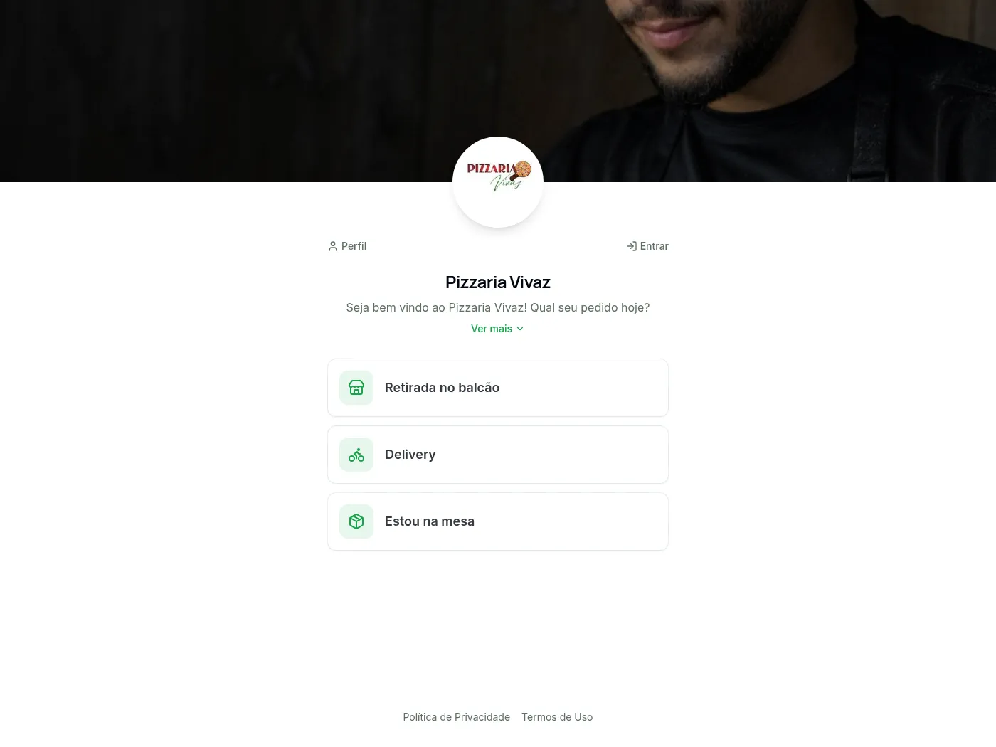 Pizzaria Vivaz Web Clone